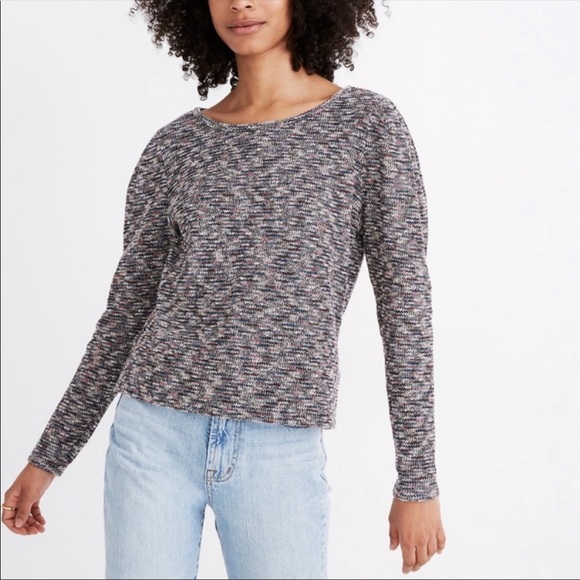 Madewell | Sweaters | Madewell Cropped Marled Multicolor Sweater | Poshmark